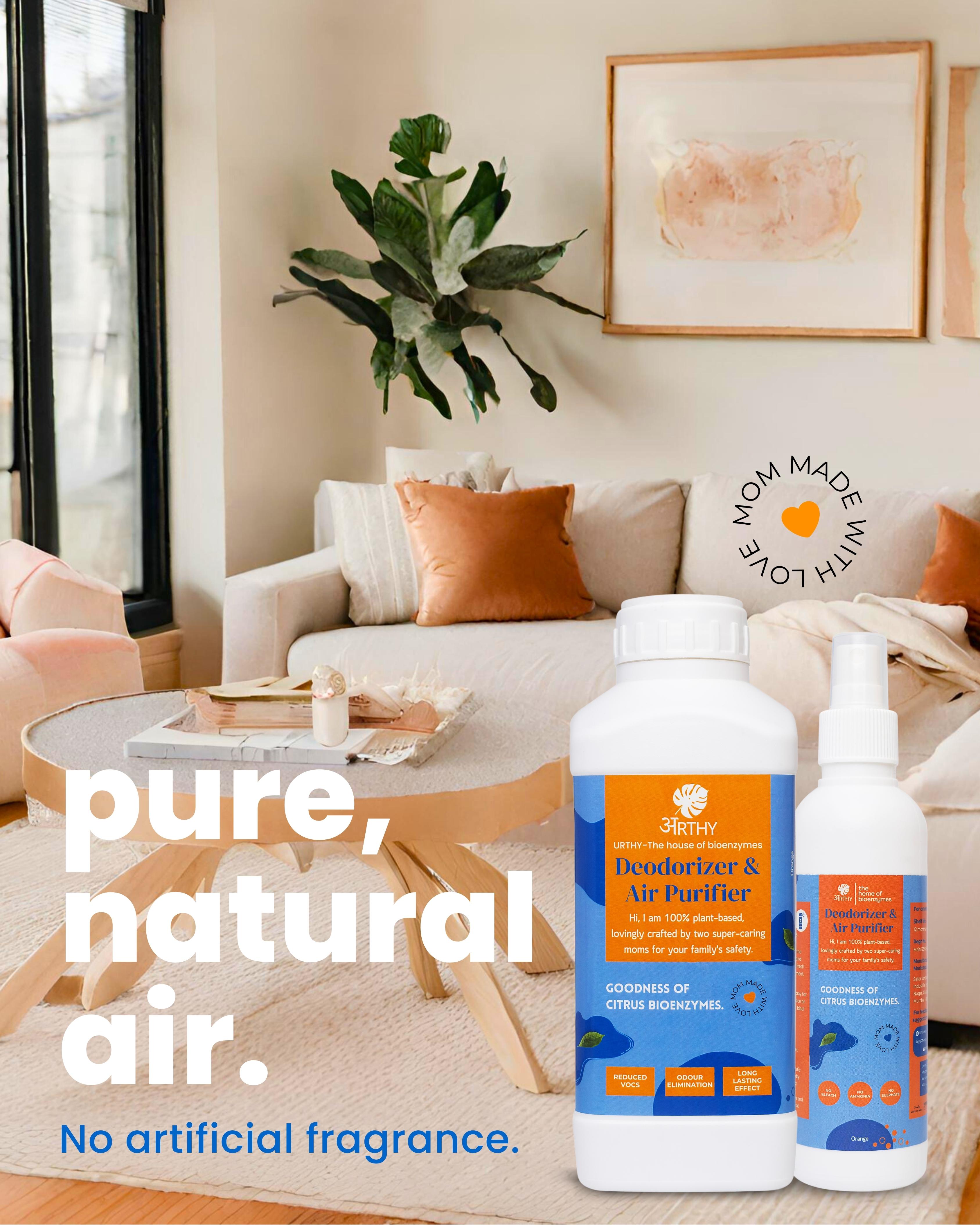 Urthys Deodorizer & Air Freshener | Natural Citrus Scent